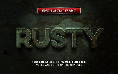 Premium Vector Rusty Text Effect