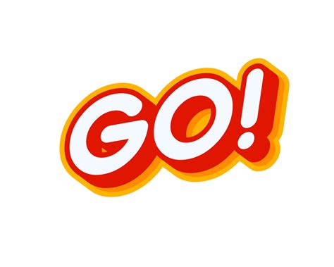 Go Go Isolated On White Colourful Text Effect Design Vector Text Or Inscriptions In English