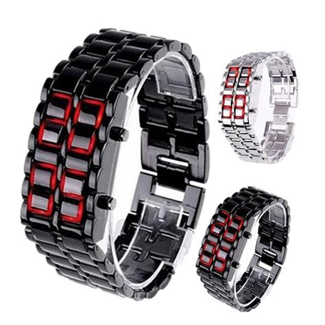 Binary Led Digital Wrist Band Matching Watch For C Grandado