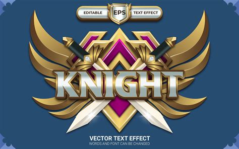 Super Knight Badge With Text Effect Graphic By Work 19 Studio