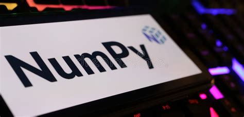Closeup Of Smartphone Screen With Logo Lettering Of Numpy On Computer Keyboard Editorial