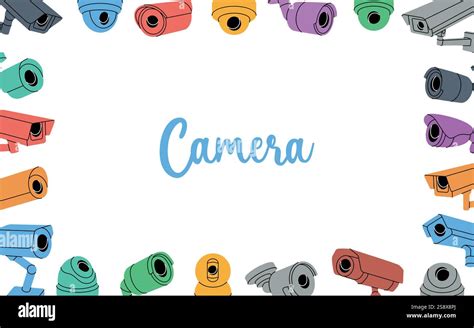 Security Cameras In Horizontal Banner External Cctv Cameras Safety Home Protection System