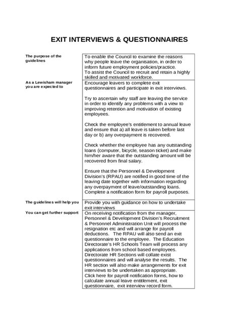 Best Exit Interview Templates S Doc Template PdfFiller