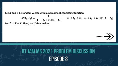 Iit Jam Ms 2021 Problem 21 Solution Multivariate Distributions Cheenta Youtube