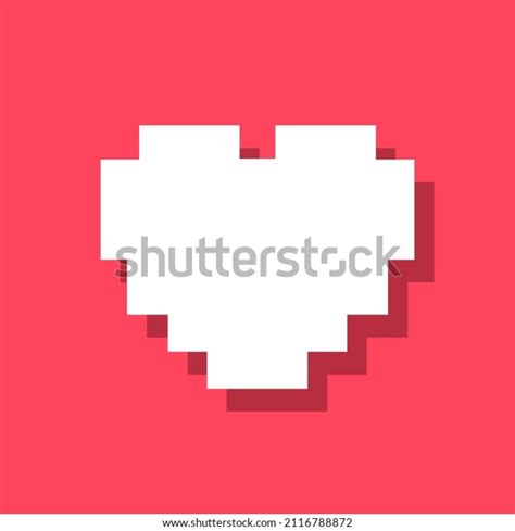 픽셀 하트 8비트 하트 비디오 게임 스톡 벡터로열티 프리 2116788872 Shutterstock