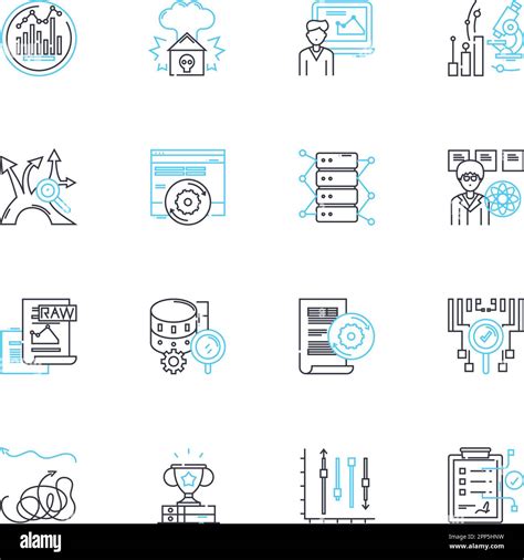 Marketing Linear Icons Set Advertising Branding Campaigns Consumers