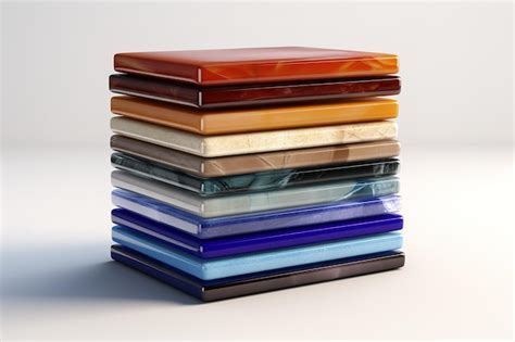 A Stack Of Colorful Tiles Ready For Their Next Design On A Clear Png Or White Background