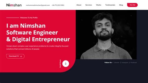 mohommed nimshan on linkedin portfolio newlaunch webdesign