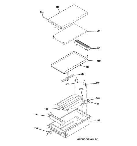 Assembly View For Griddle Assembly Zdp364ldp2ss