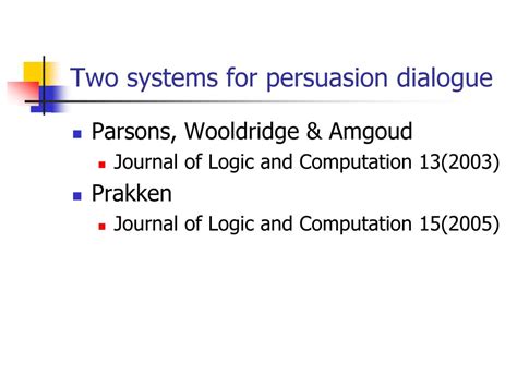 Ppt Commonsense Reasoning And Argumentation 1314 Hc 14 Dialogue