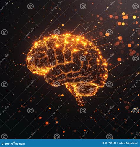 Digital Representation Of A Neural Network In The Form Of A Human Brain