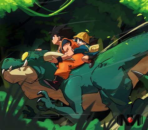 Novanation Son Gohan Son Goku Dragon Ball Dragonball Z Derivative Work Highres 2babes