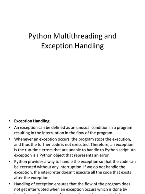Exception Handling 5 Pdf Thread Computing Process Computing