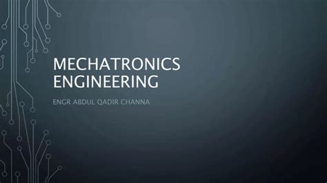 Introduction To Mechatronics Pdf