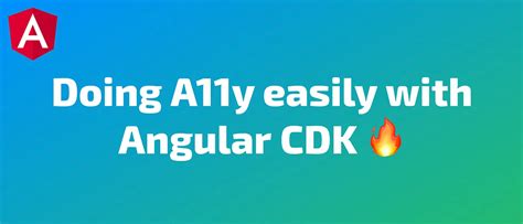 nebular meets angular cdk a short while ago our team released a… by nikita poltoratsky