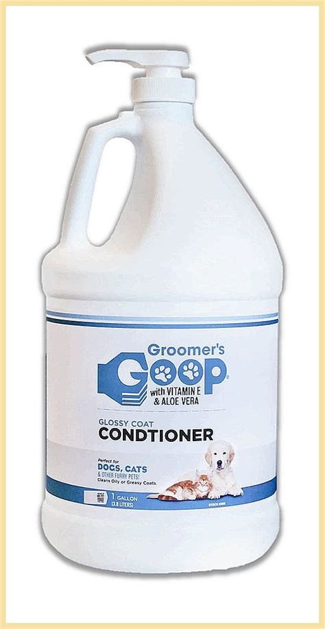 GROOMER'S GOOP Glossy Coat Pet Conditioner with Pump, 1-Gallon ...