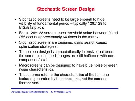 22 Design Of Aperiodic Dispersed Dot Screens Ppt Download
