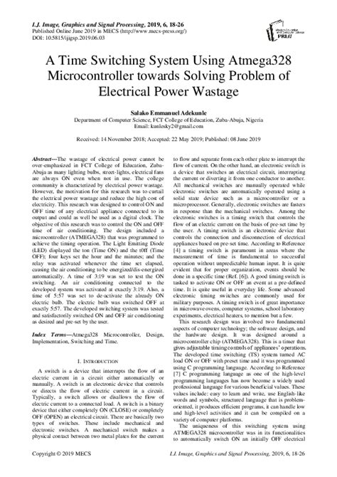 pdf a time switching system using atmega328 microcontroller towards