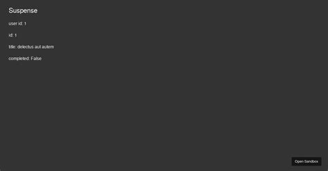 Suspense Codesandbox