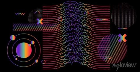 Generative Art And Data Visualization Of Simplex Or Perlin Noise • Wall Stickers Holographic