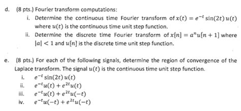 solved c 8 pts consider the signals x t and y t as