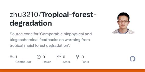 Github Zhu3210tropical Forest Degradation Source Code For