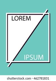 Abstract Minimal Square Text Box Design Stock Vector Royalty Free 462781831 Shutterstock