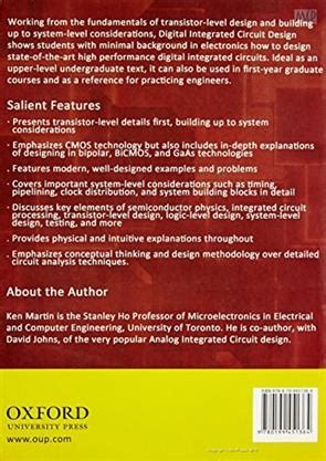 Digital Integrated Circuit Design Computer Science And Information Technology Books Oxford