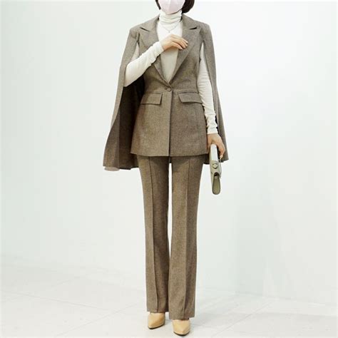 스타일라떼 여성 정장바지 하이웨스트 울 슬림 부츠컷 겨울 슬랙스