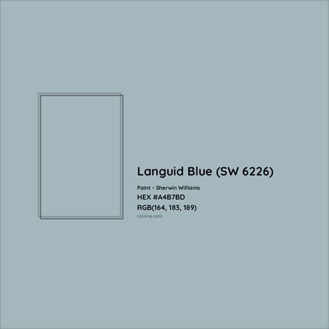 Sherwin Williams Languid Blue