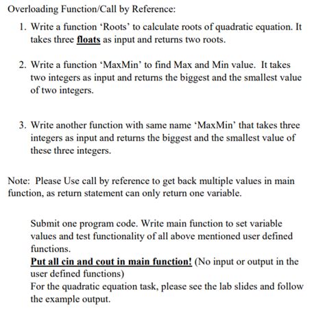 Solved Overloading Functioncall By Reference 1 Write A