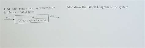 solved find the state space representation in phase variable
