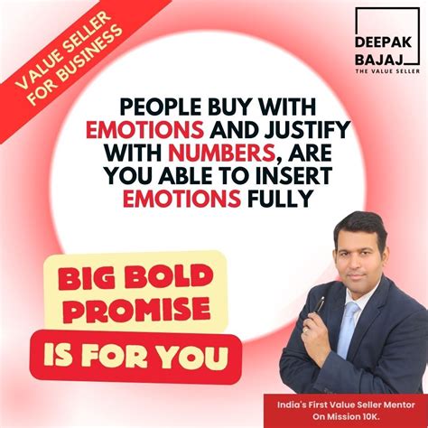 Deepak Bajaj Value Seller On Linkedin Purchase Decisions Are Driven By Emotions And Validated