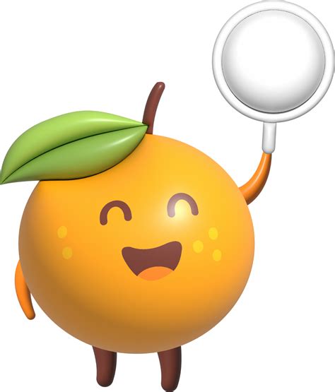 Orange 3d Cartoon Character 20009431 Png