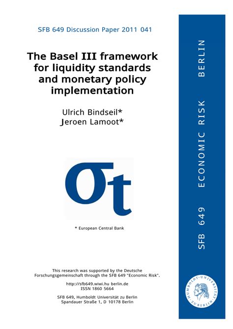 PDF The Basel III Framework For Liquidity Standards And Monetary Policy Implementation