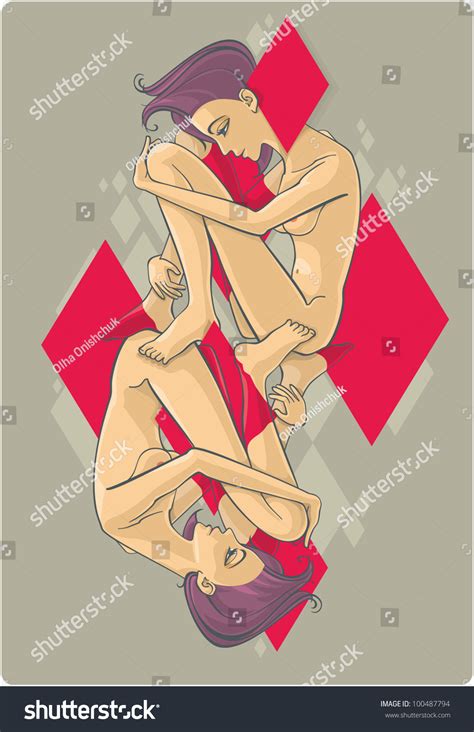 Two Twin Naked Girls Sitting Hugging Stock Vector Royalty Free Shutterstock
