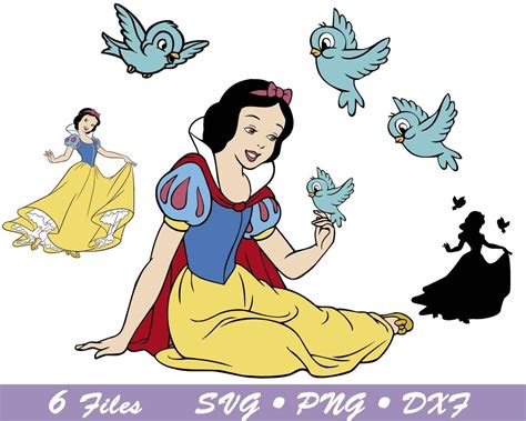 Princess Birds Birdies Svg Bird Snow White Disney Svg Bird Etsy