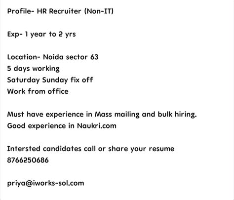 Priya Verma On Linkedin Hiring Recruiters Nonitrecruiter Noida