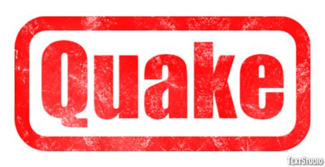 quake text effect and logo design videogame