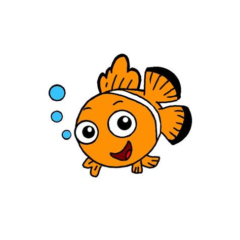 How To Draw Nemo Finding Nemo Step By Step Easy Drawing Guides Drawing Howtos Fish
