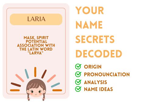 Laria Girl Name Meaning And Pronunciation