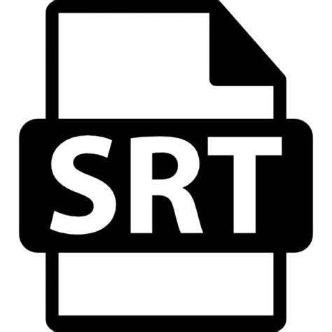 SRT File Format Symbol Icons Free Download