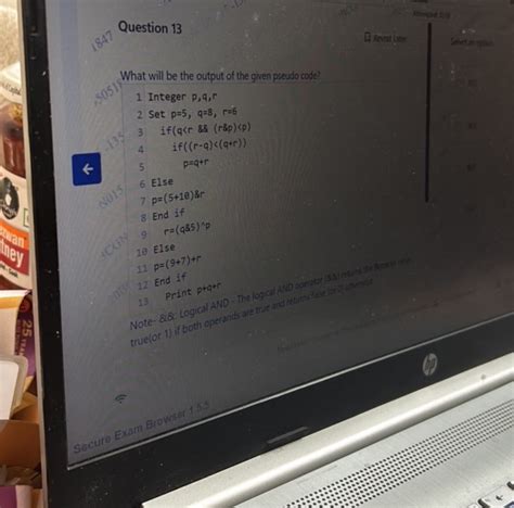 Question 13 What Will Be The Output Of The Studyx