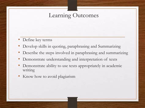 Quotation Paraphrasing And Summarizing Ppt