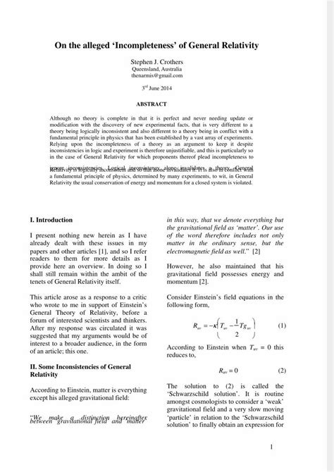 Pdf 14060038v2 On The Alleged Incompleteness Of Relativity Theory Dokumentips