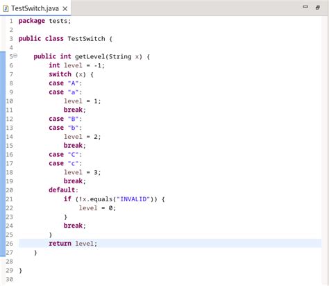 Java Converting If Else Construct To Switch In Eclipse Stack Overflow