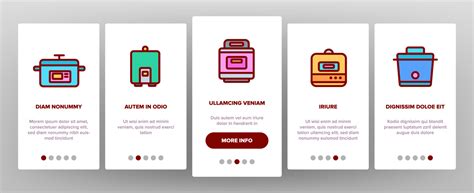 Slow Cooker Elements Collection Vector Onboarding 10143279 Vector Art