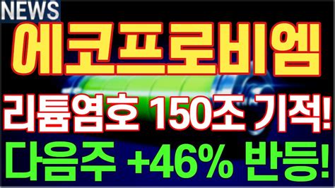 에코프로비엠 리튬염호 150조 기적에코프로비엠주가전망에코프로비엠전망에코프로비엠주가에코프로2차전지테슬라에코프로비엠주가전기차엘앤에프