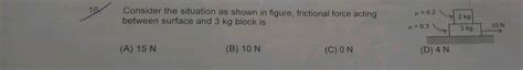 Consider The Situation As Shown In Figure Frictional Force Acting Between Surface And Kg