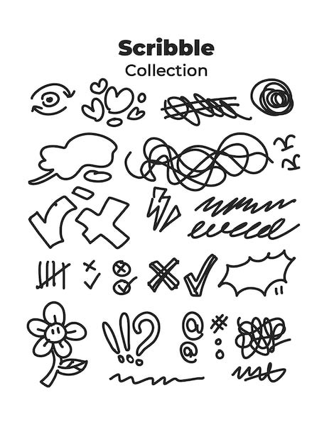 Premium Vector Scribble Icon Vector Pack